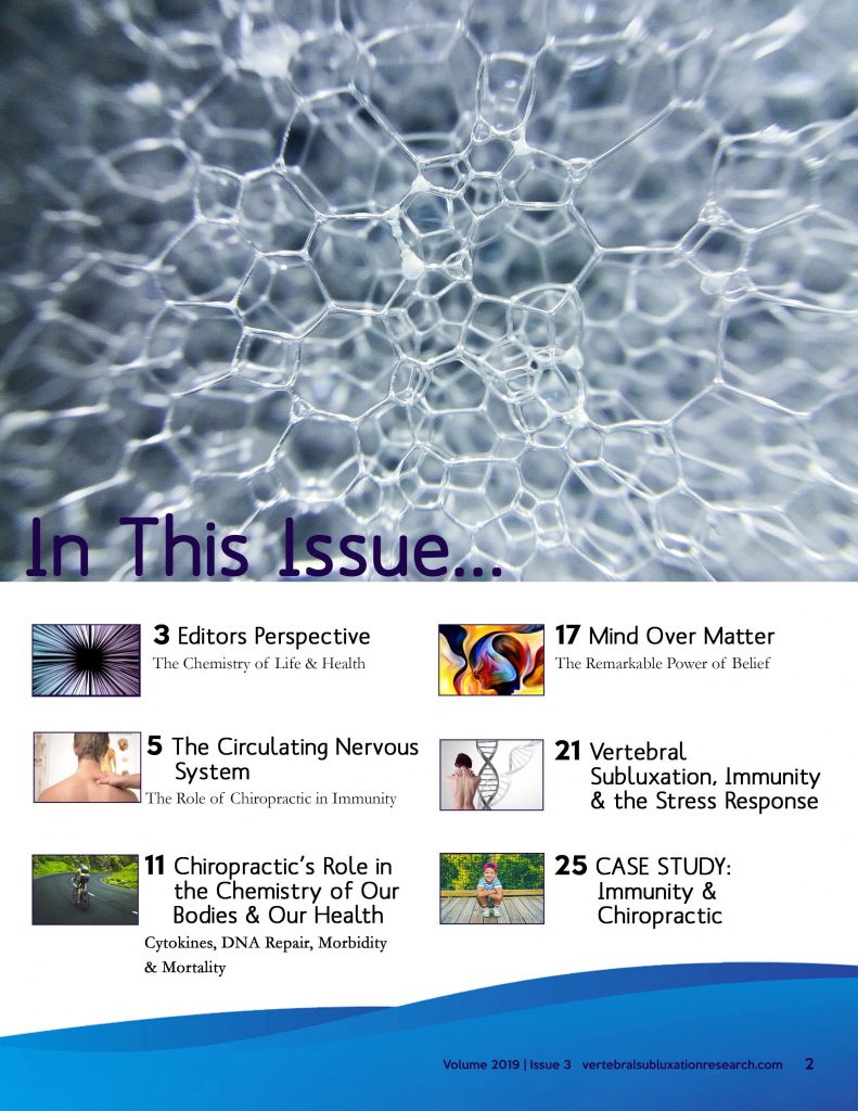 COHERENCE Volume 2019 Issue 3 | Vertebral Subluxation Research